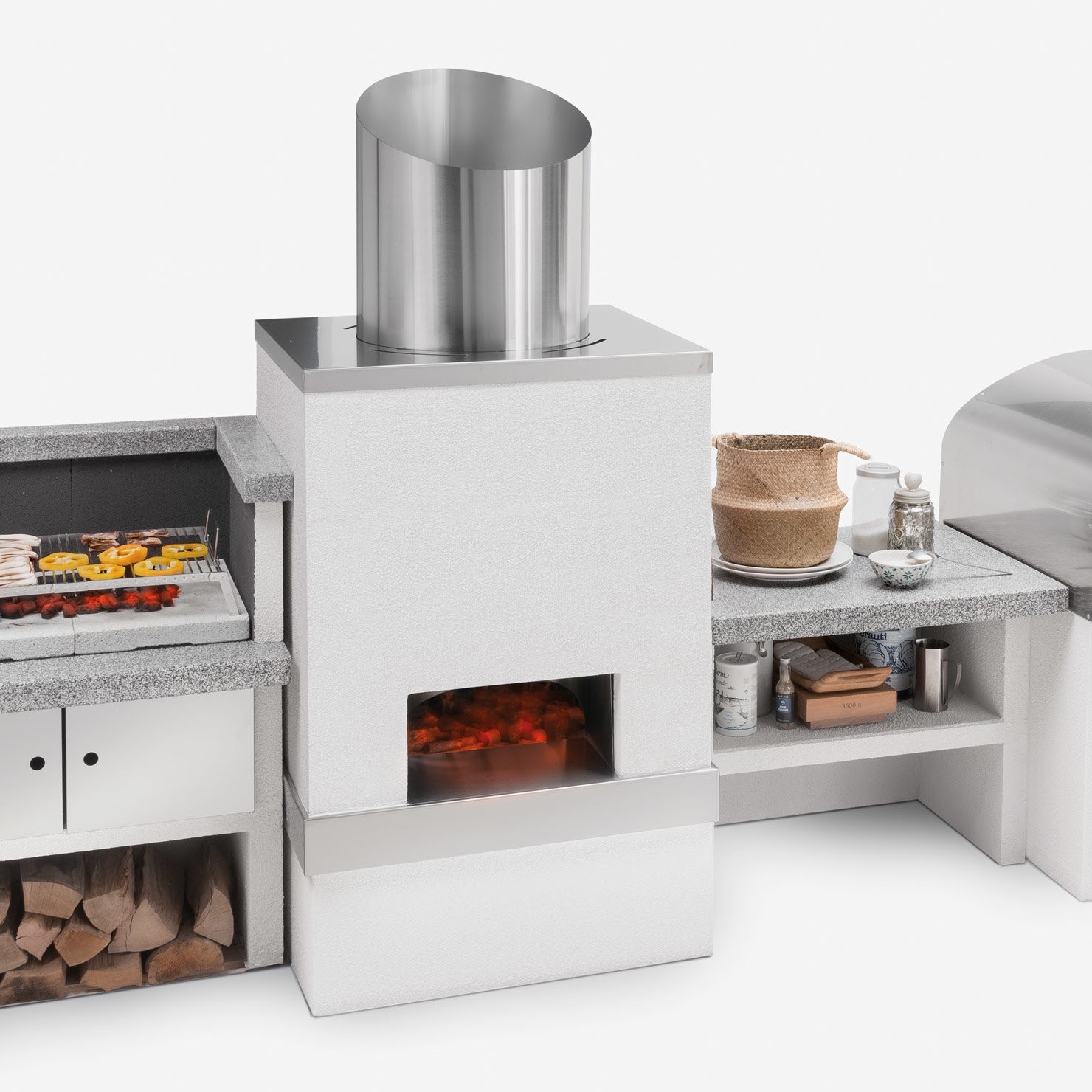 Modulo Brucia Legna, Cucine da Esterno | Palazzetti In Giardino